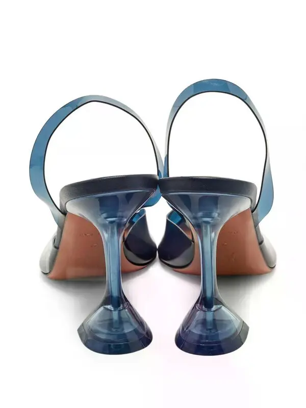 Amina Muaddi Holli Glass Slingback Pumps