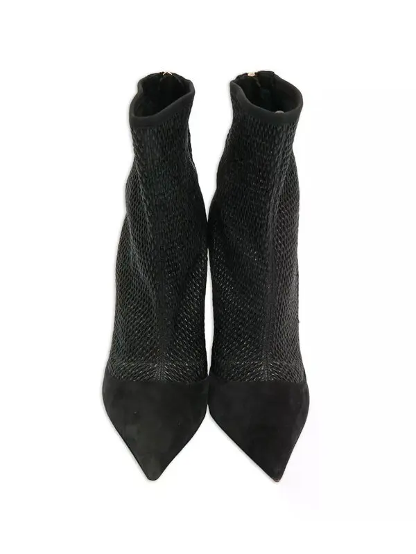 Balmain Suede Panelled Ankle Boots