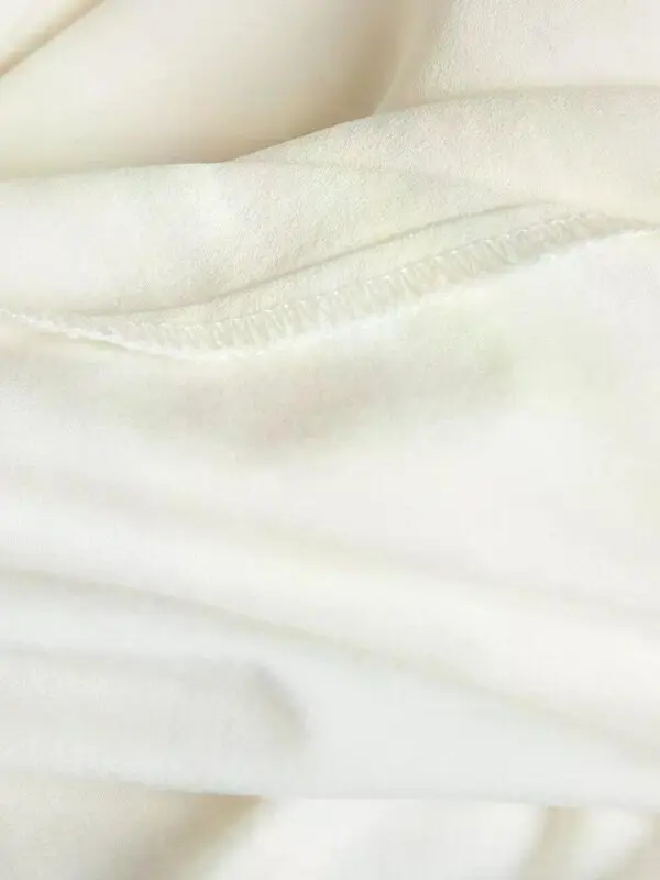Max Mara Long Sleeve Jersey And Silk Paneled Top
