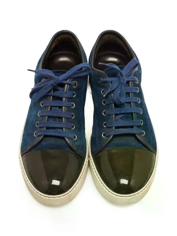 LANVIN Suede Lace-up Low-top Sneakers