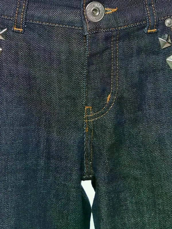 Moschino Studded Wide-leg Jeans