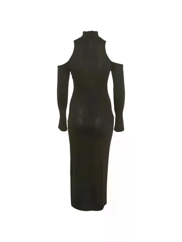Balmain Cold-shoulder Wool Maxi Dress