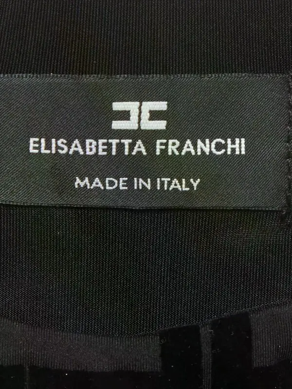Elisabetta Franchi Logo Flocked Bodysuit