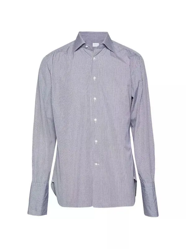 Ermenegildo Zegna Check-print Double-cuff Shirt - Blue
