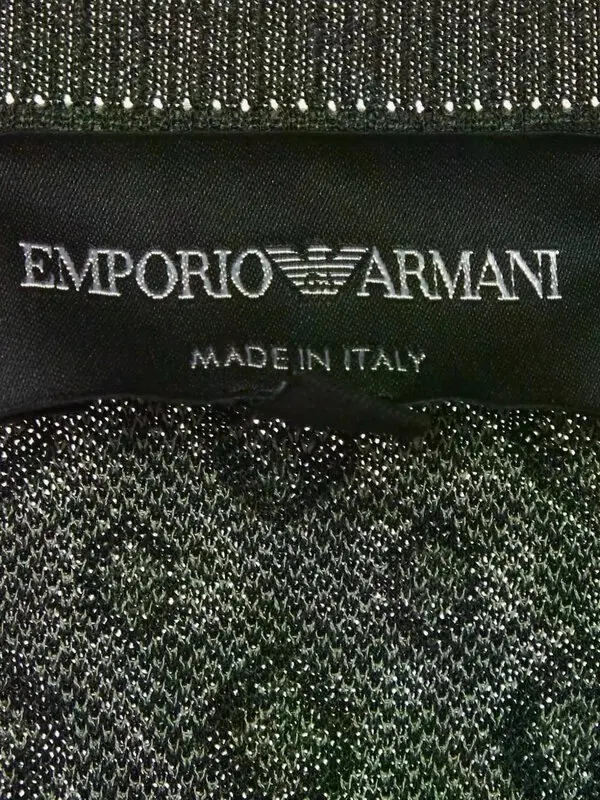 Emporio Armani Geometric Pattern V-neck Sweater