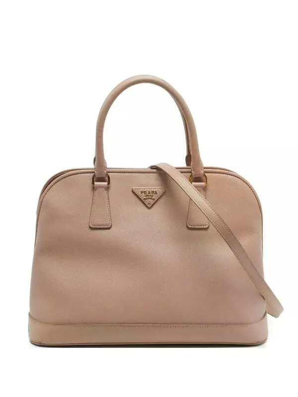 Prada Saffiano Lux Handbag - Neutrals