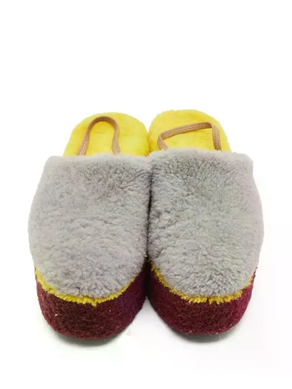 Fendi Shearling Platform Mules