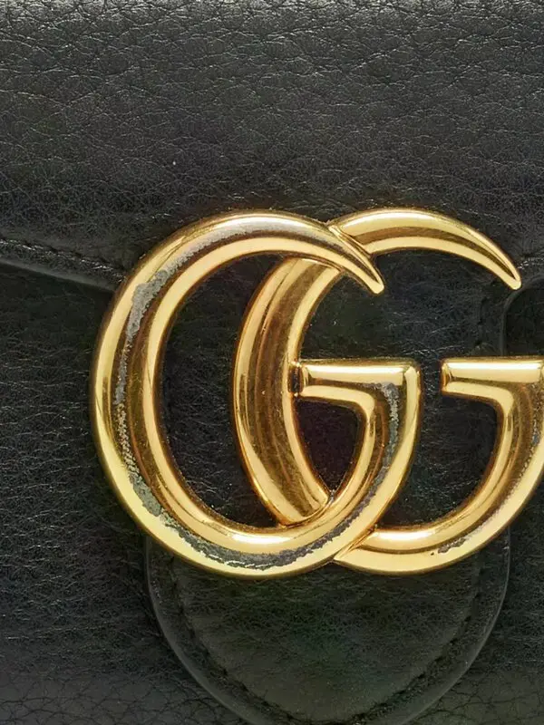 Gucci Gg Marmont Flap Wallet - Black