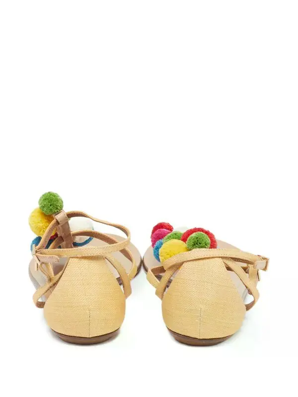 AQUAZZURA Tropicana Pom Pom Sandals