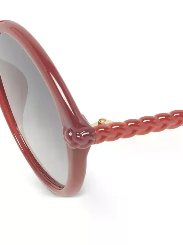 Chloé Braided-arm Round Sunglasses