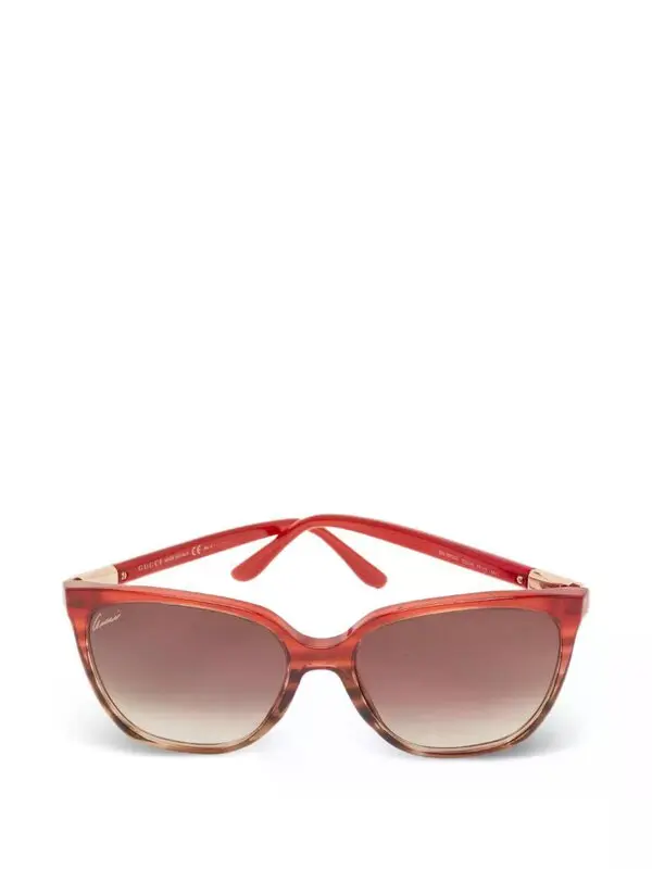 Gucci Square Frame Sunglasses - Red