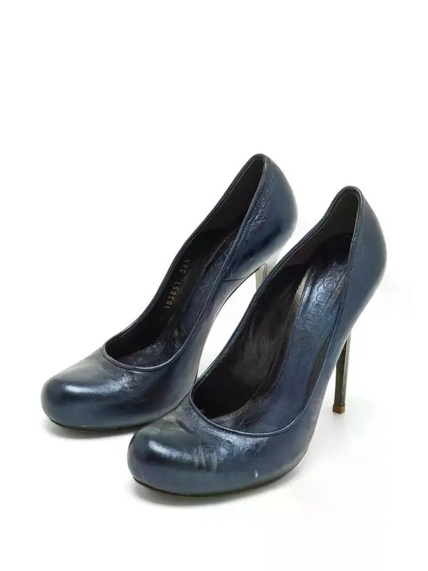 Alexander McQueen Metallic Foil Leather Pumps