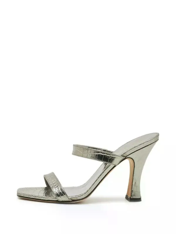 Paris Texas Tone Croc-embossed Open-toe Heeled Sandals