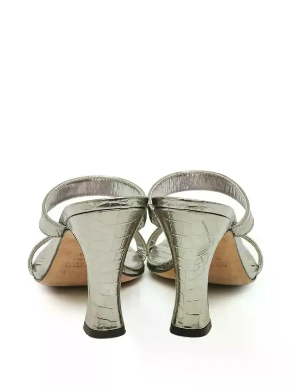 Paris Texas Tone Croc-embossed Open-toe Heeled Sandals