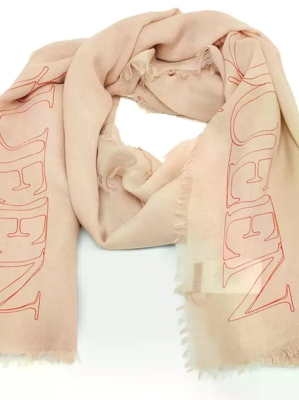 Alexander McQueen Logo-print Frayed Scarf