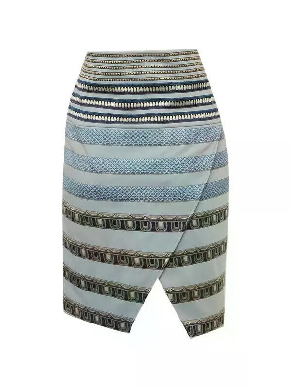 Kenzo Striped Asymmetrical Mini Skirt