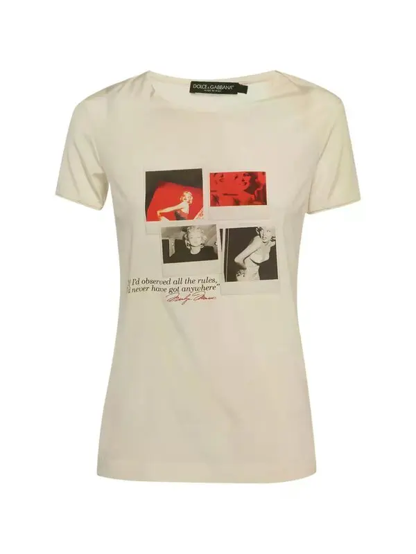 Dolce & Gabbana Marilyn Monroe Print T-shirt - Neutrals