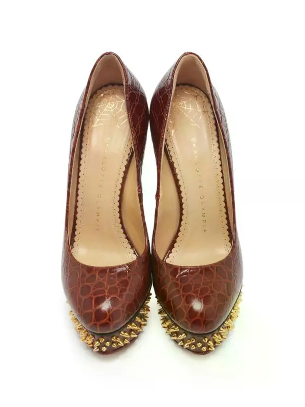 CHARLOTTE OLYMPIA Paloma Spiked Platform Stiletto Pumps