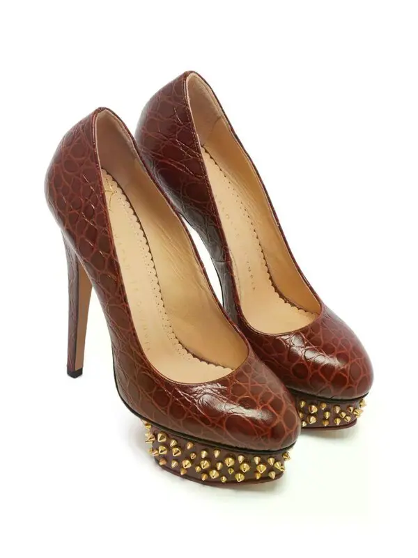 CHARLOTTE OLYMPIA Paloma Spiked Platform Stiletto Pumps