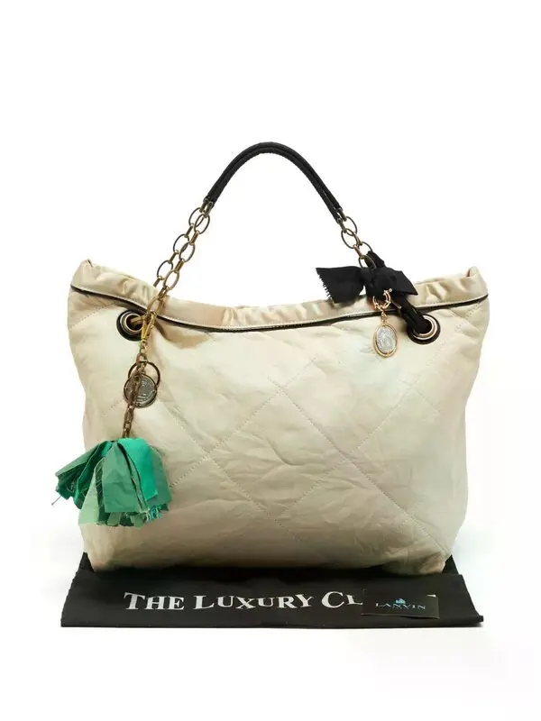 LANVIN Amalia Cabas Quilted Tote Bag