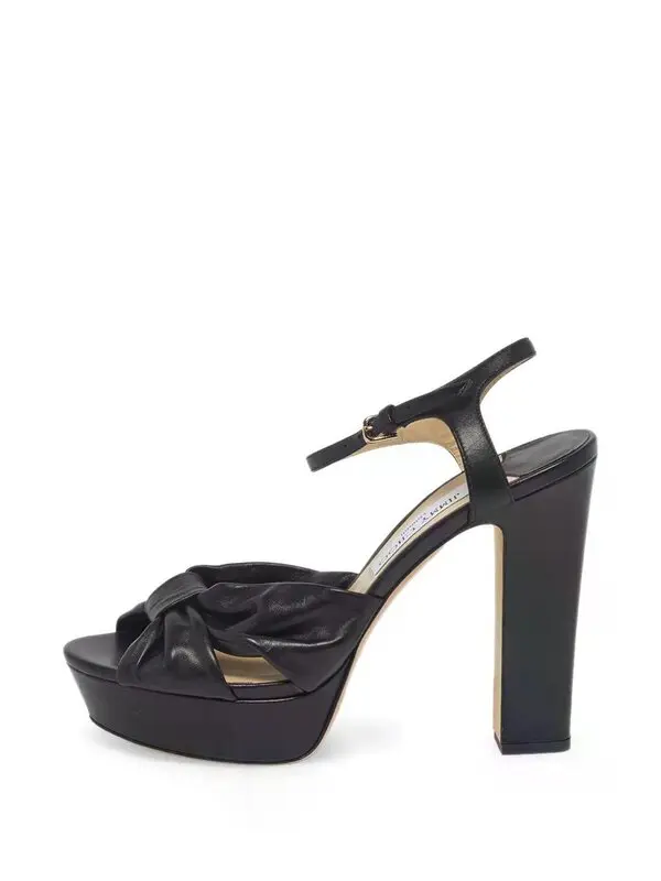 JIMMY CHOO Heloise Knot Sandals - Black