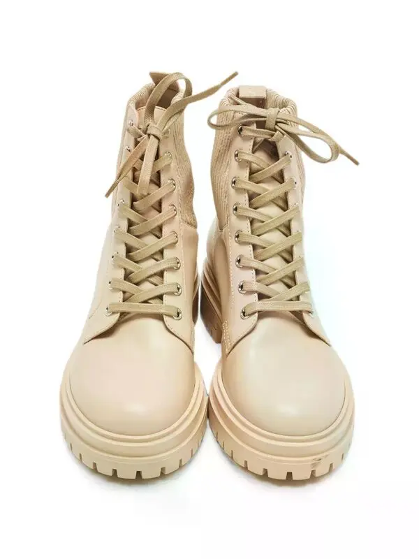 GIANVITO ROSSI Martis Lace-up Combat Boots