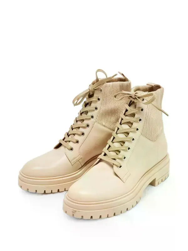 GIANVITO ROSSI Martis Lace-up Combat Boots