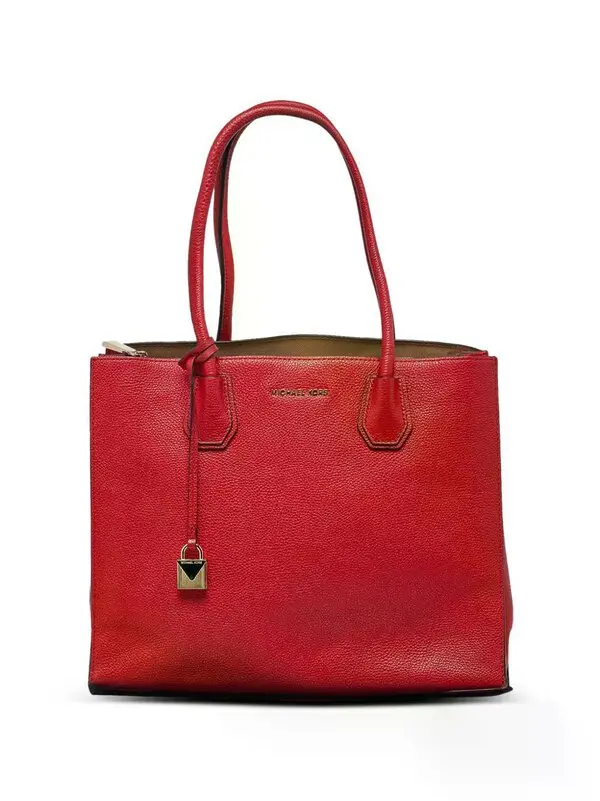 Michael Kors Mercer Leather Tote Bag - Red