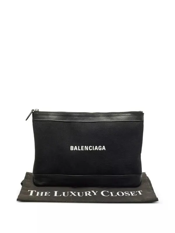 Balenciaga Logo Print Pouch