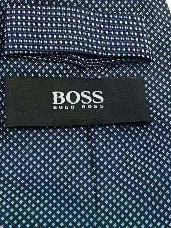 BOSS Patterned Silk Neck Tie - Blue