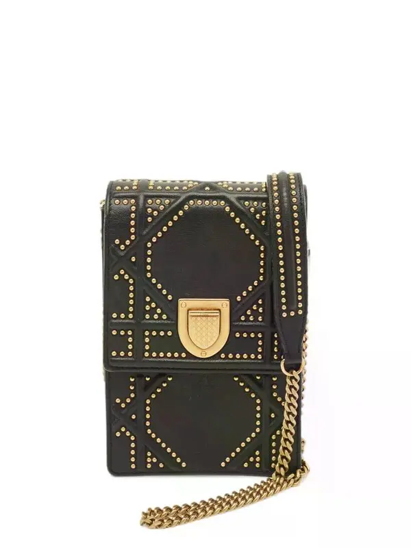 Dior 2018 Diorama Studded Mini Bag - Black