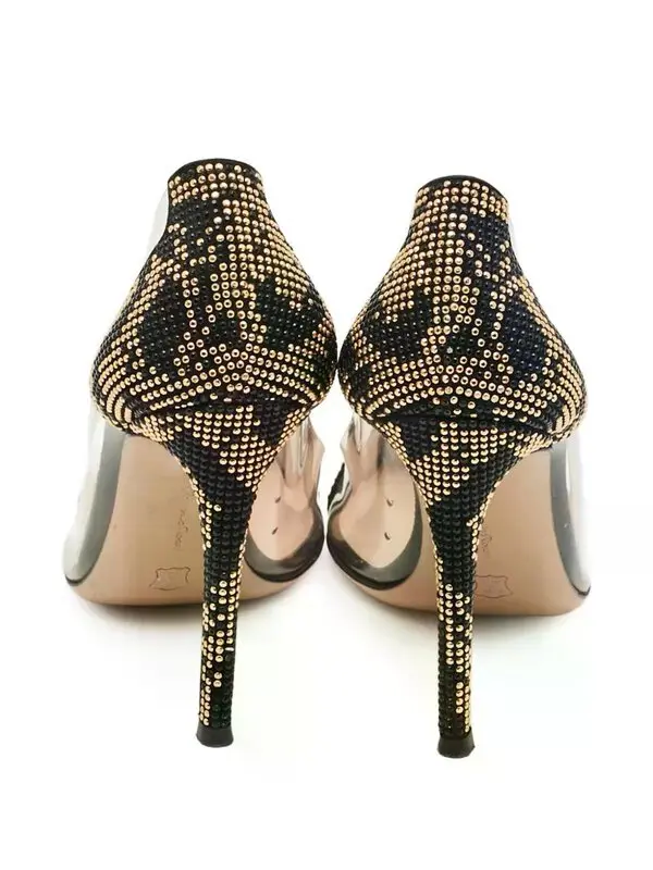 GIANVITO ROSSI Studded Transparent Pumps