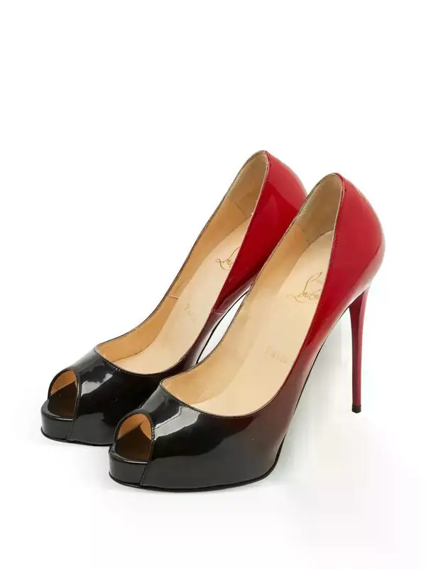 CHRISTIAN LOUBOUTIN Lady Peep Peep-toe Platform Pumps - Red