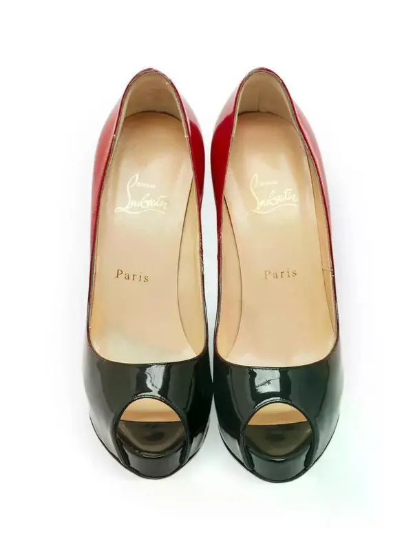 CHRISTIAN LOUBOUTIN Lady Peep Peep-toe Platform Pumps - Red