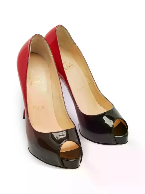 CHRISTIAN LOUBOUTIN Lady Peep Peep-toe Platform Pumps - Red