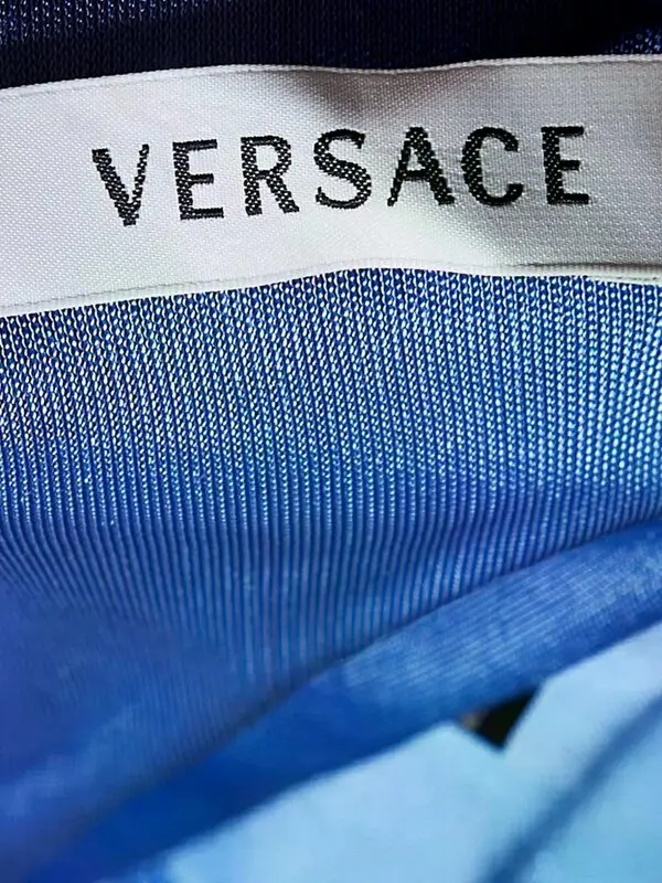 Versace Embellished Greca Tank Top - Blue