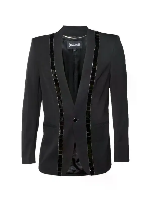 Just Cavalli Embellished Single-breasted Blazer - Black