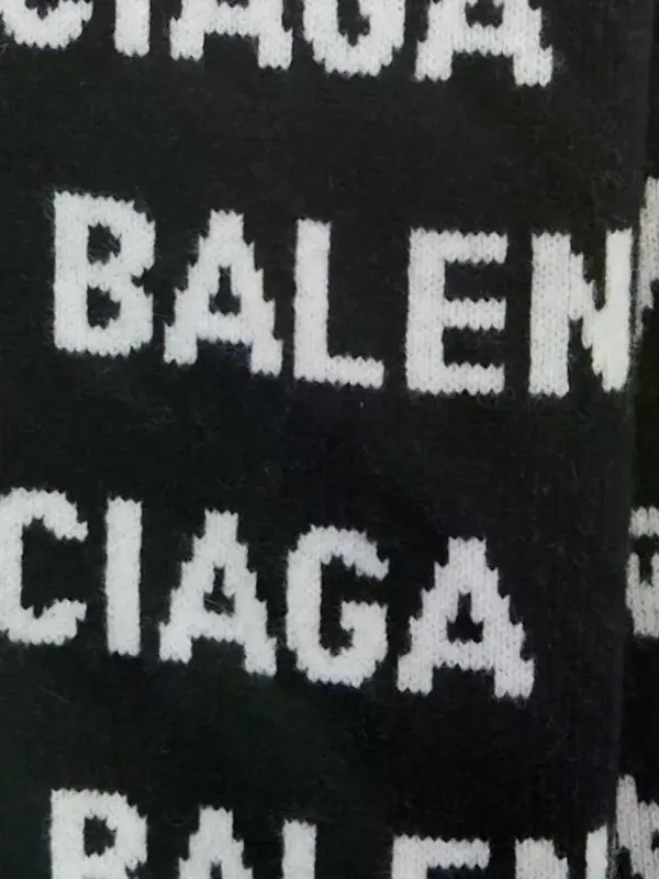 Balenciaga Logo Intarsia Scarf