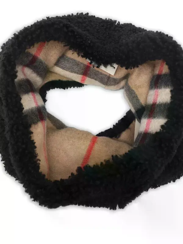 Burberry Shearling Snood With Signature Check Lining