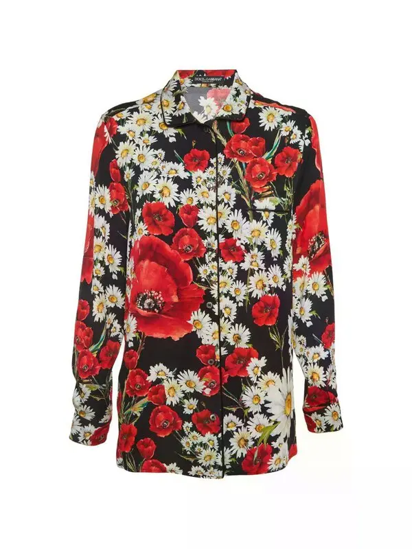 Dolce & Gabbana Floral Print Long-sleeved Shirt