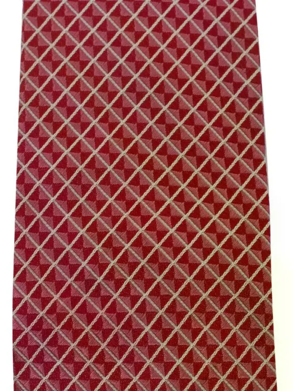 BOSS Geometric Jacquard Neck Tie - Red