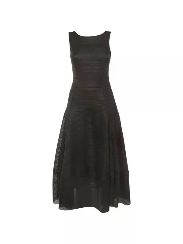 Maje Raining Mesh Midi Dress - Black