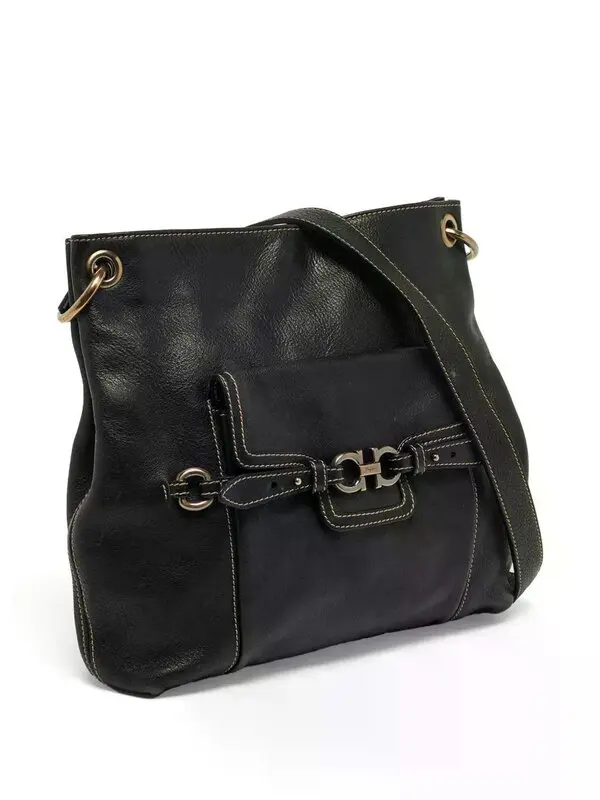 FERRAGAMO Gancini Leather Shoulder Bag
