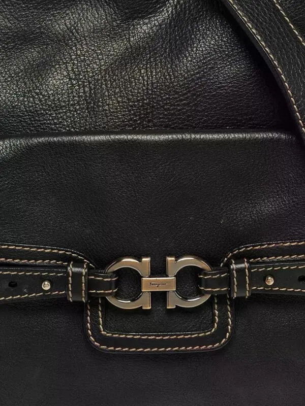 FERRAGAMO Gancini Leather Shoulder Bag