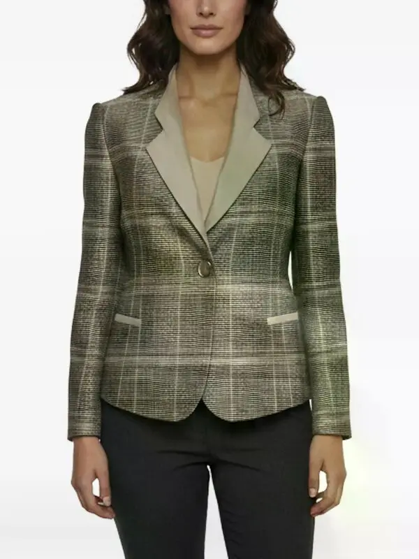 ARMANI Checked Pattern Blazer