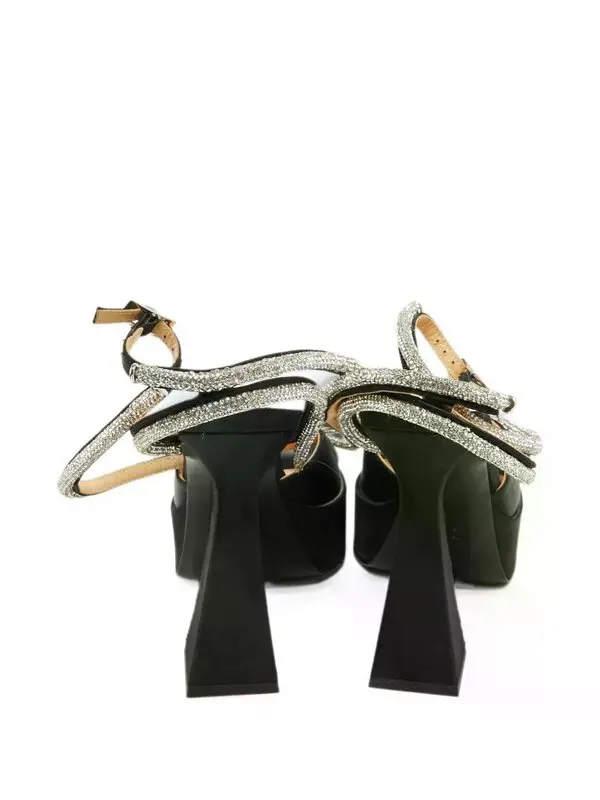 Mach & Mach Double-bow Embellished Platform Sandals