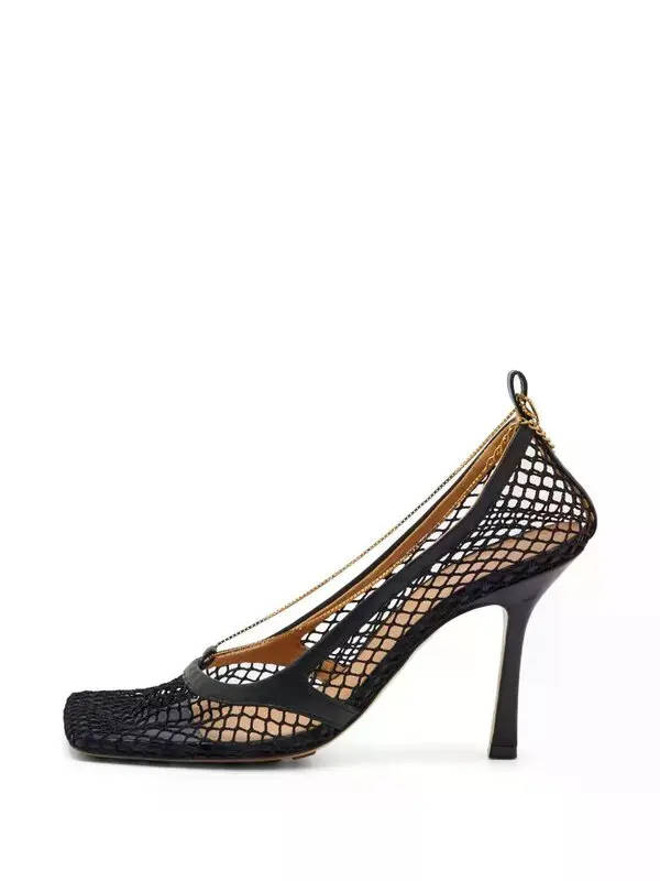 Bottega Veneta Mesh Stiletto Pumps - Black