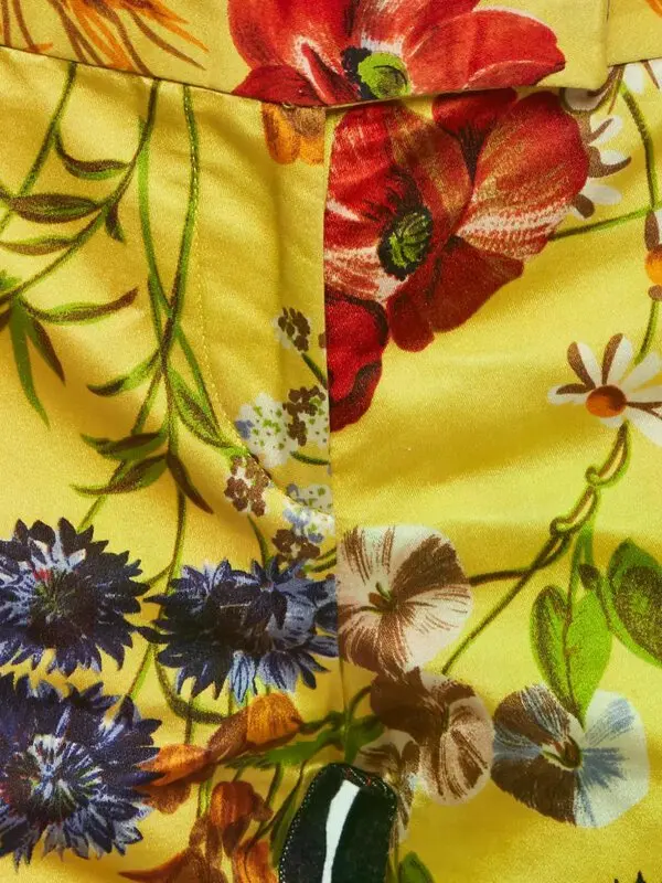 Dolce & Gabbana Floral Print Wide-leg Trousers