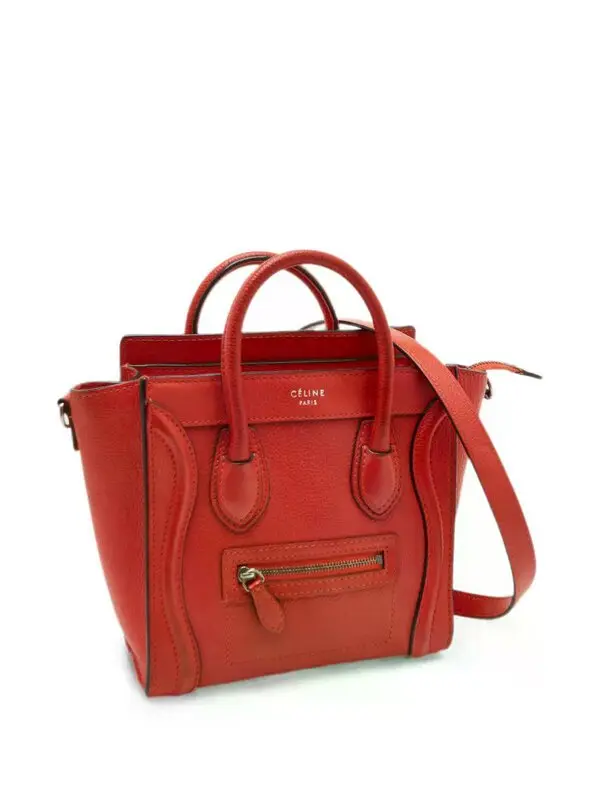 Celine Luggage Nano Tote Bag - Red