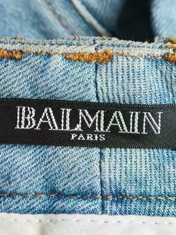 Balmain Paneled Zip-details Skinny Jeans